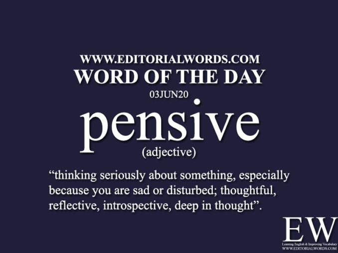 Word of the Day (pensive)-03JUN20 - Editorial Words