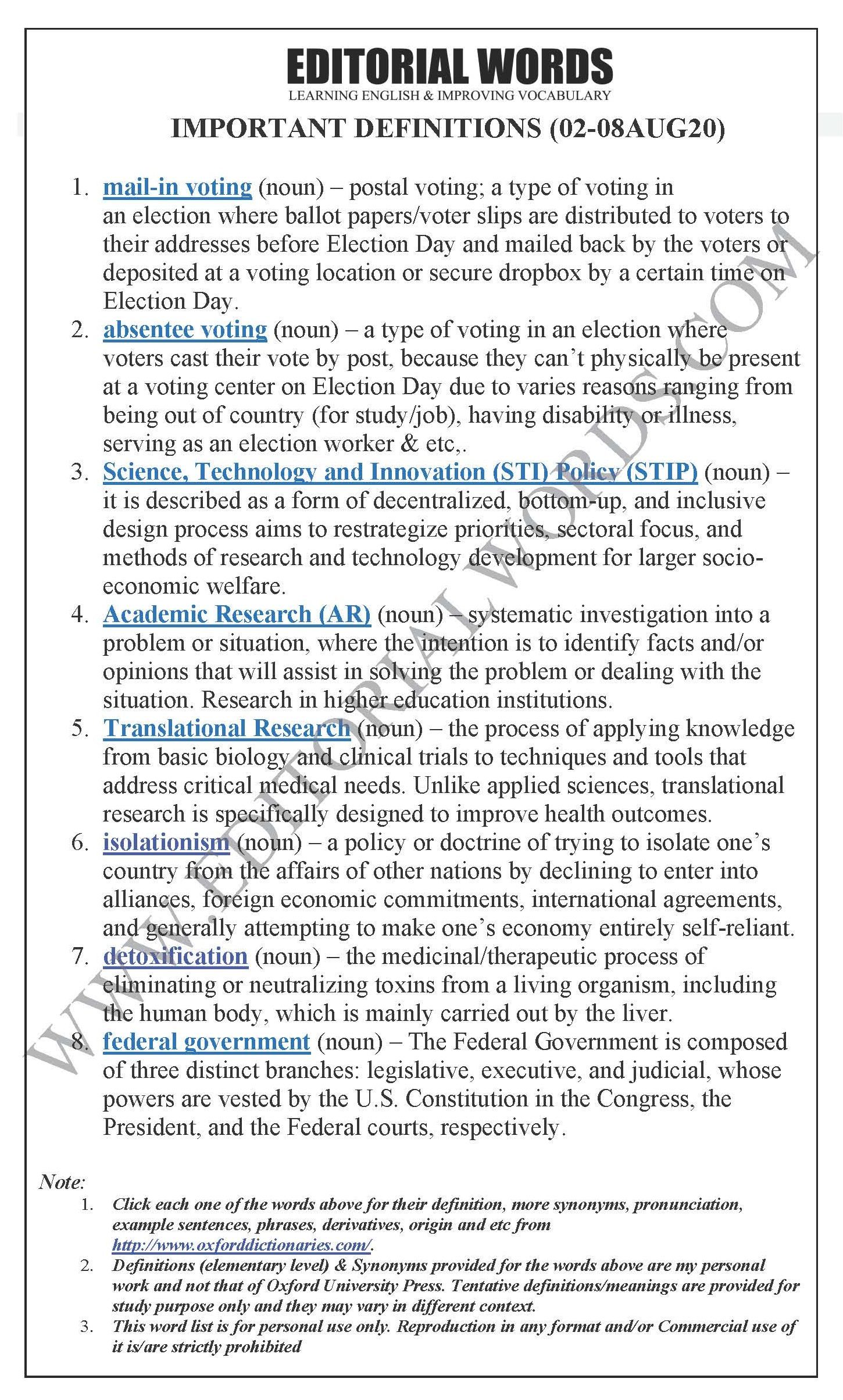 “Important Definitions” We Learnt Last Week (Aug 02-08, 2020 ...