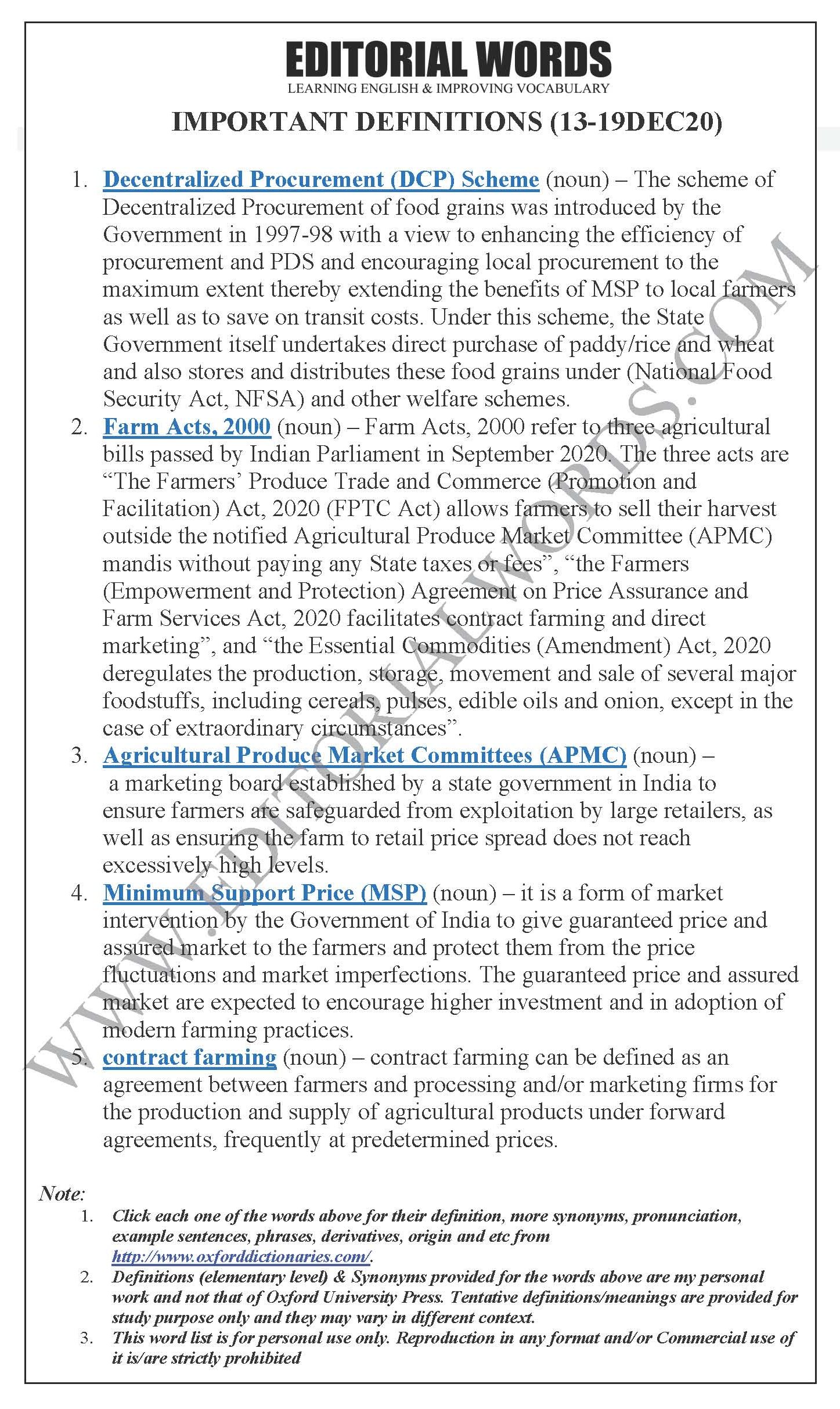 “Important Definitions” We Learnt Last Week (Dec 13-19, 2020 ...