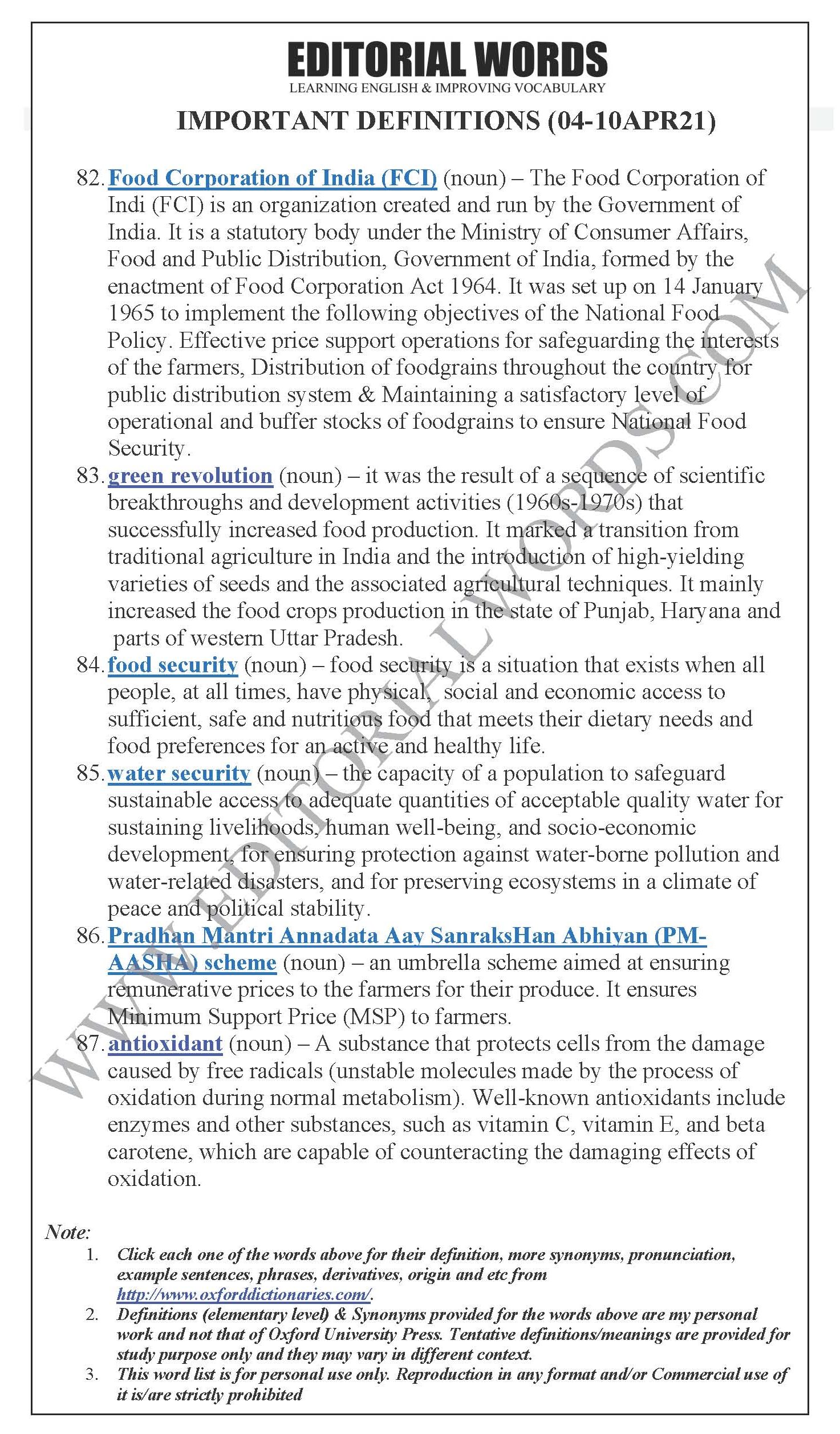 “Important Definitions” We Learnt Last Week (Apr 04-10, 2021 ...