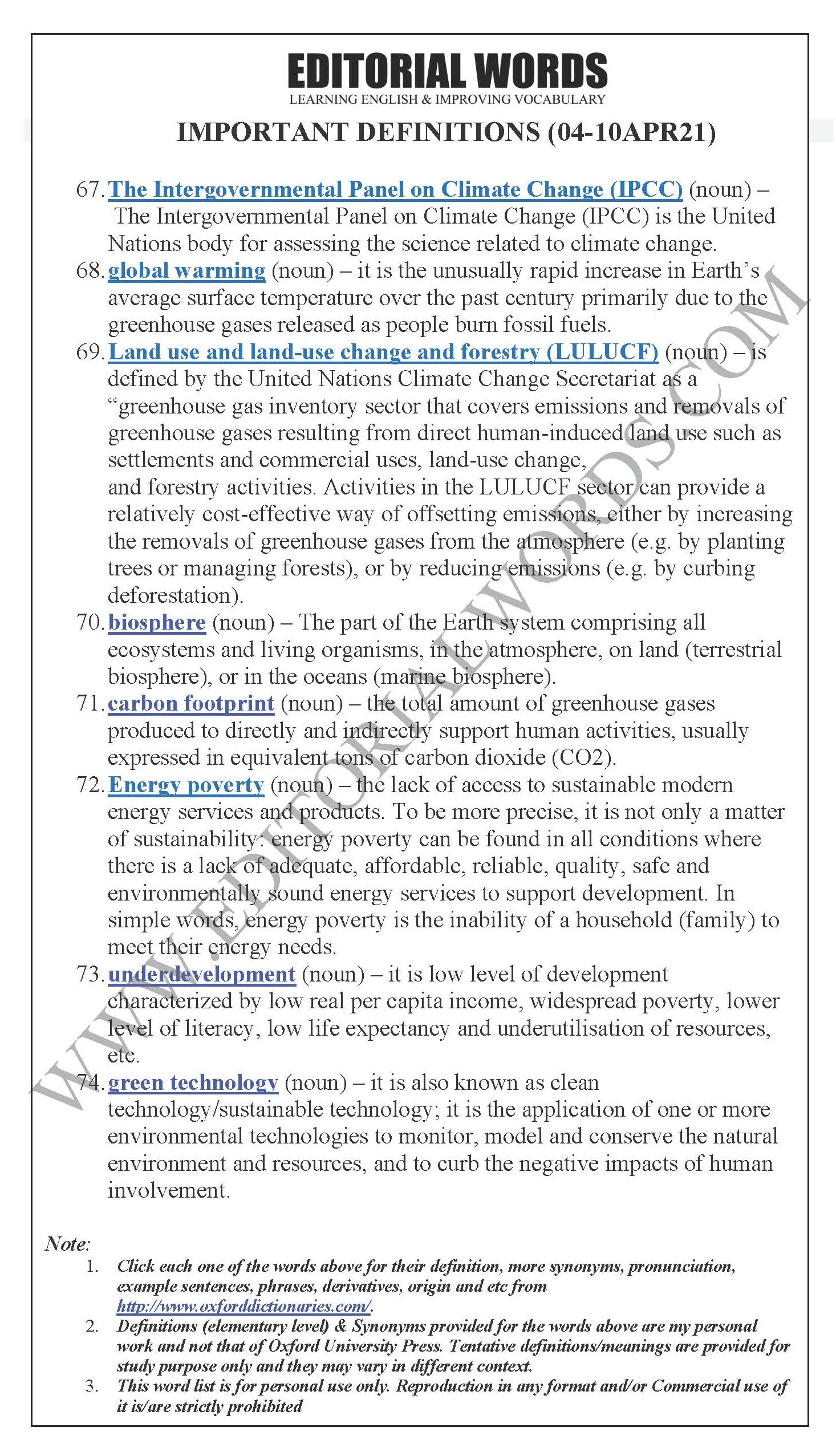 “Important Definitions” We Learnt Last Week (Apr 04-10, 2021 ...