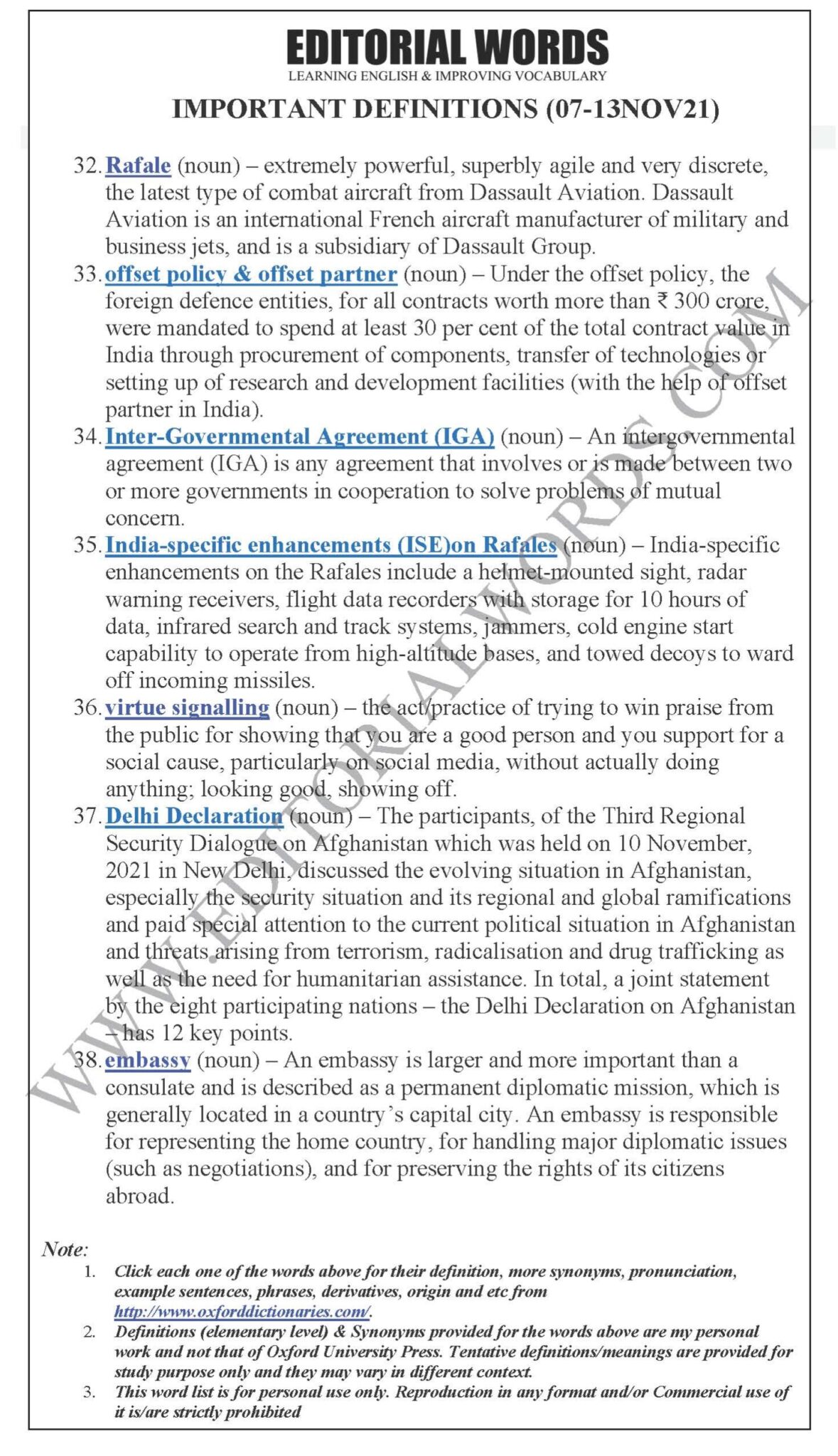 “Important Definitions” We Learnt Last Week (Nov 07-13, 2021 ...