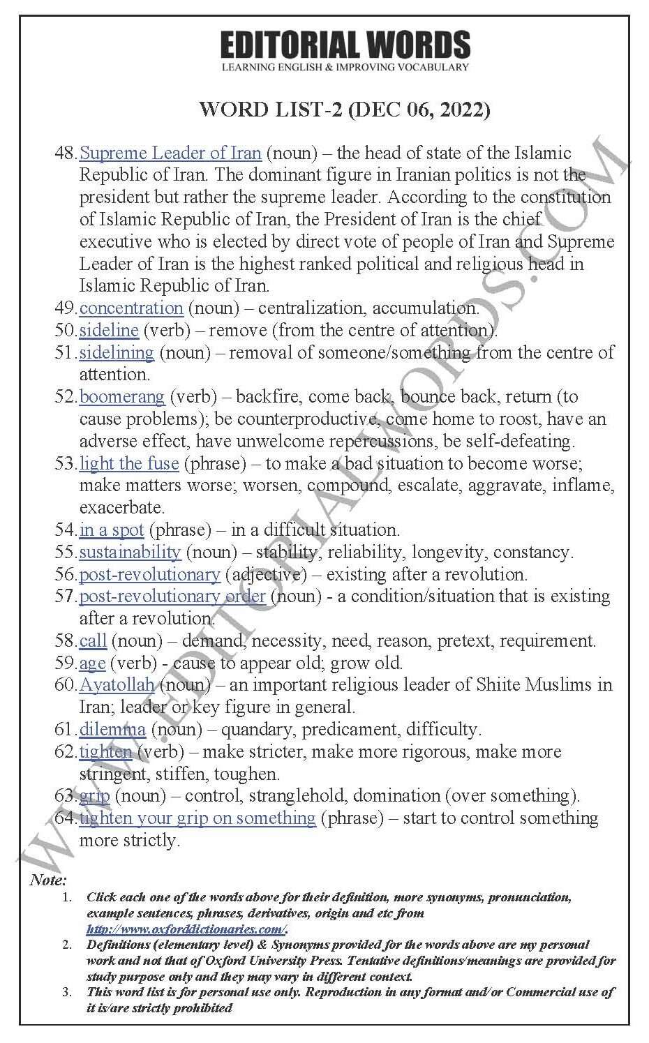 The Hindu Editorial (A case for change) – Dec 06, 2022 - Editorial Words