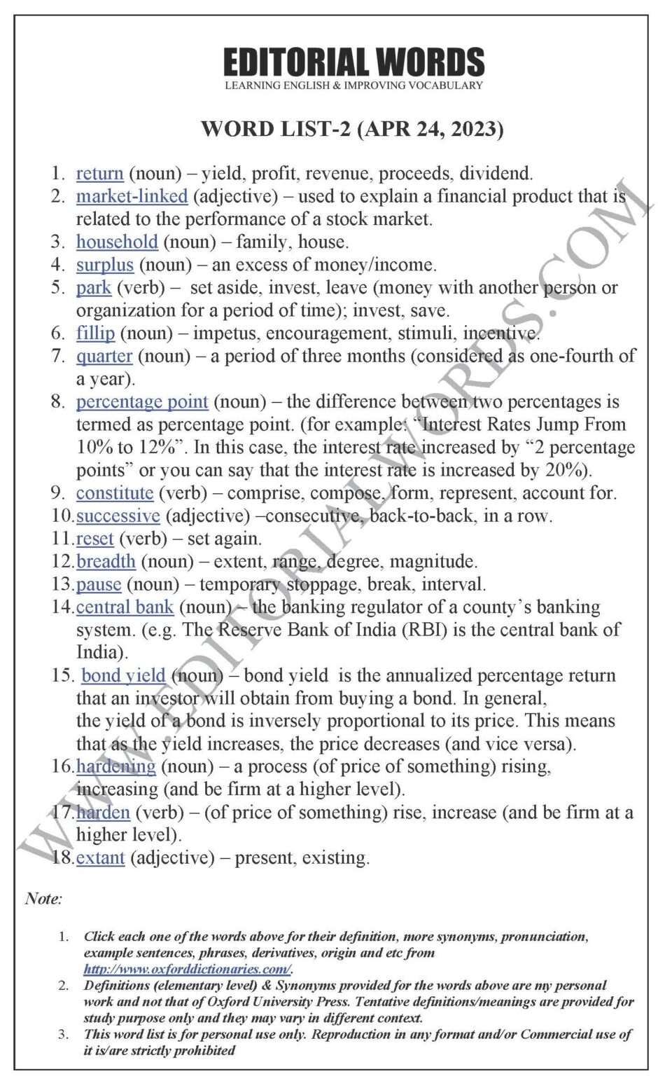 The Hindu Editorial (No small change) – Apr 24, 2023 - Editorial Words