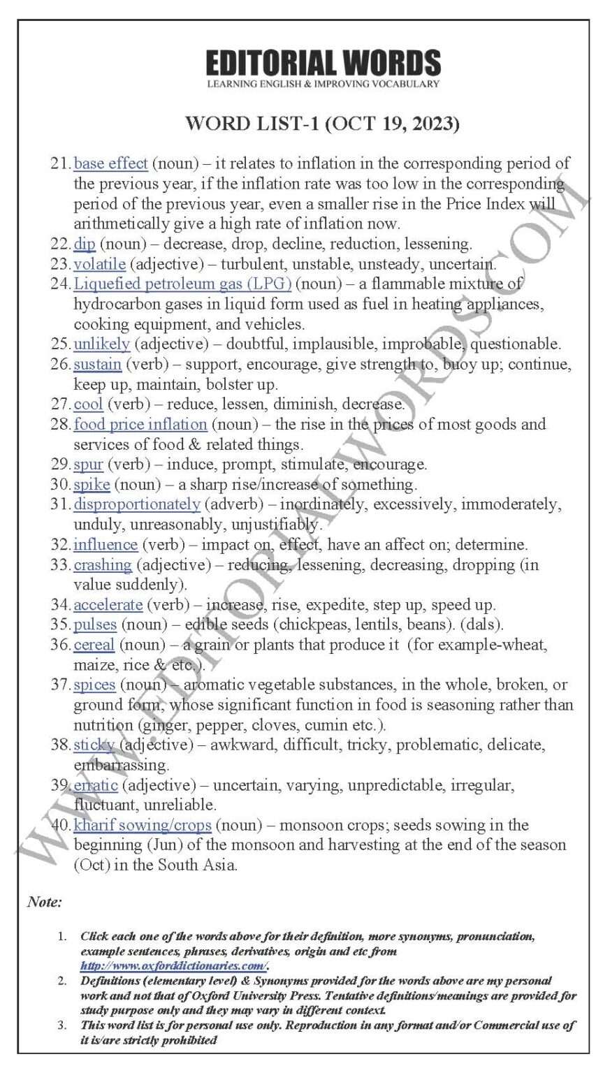 The Hindu Editorial (fear factor) – Oct 19, 2023 - Editorial Words